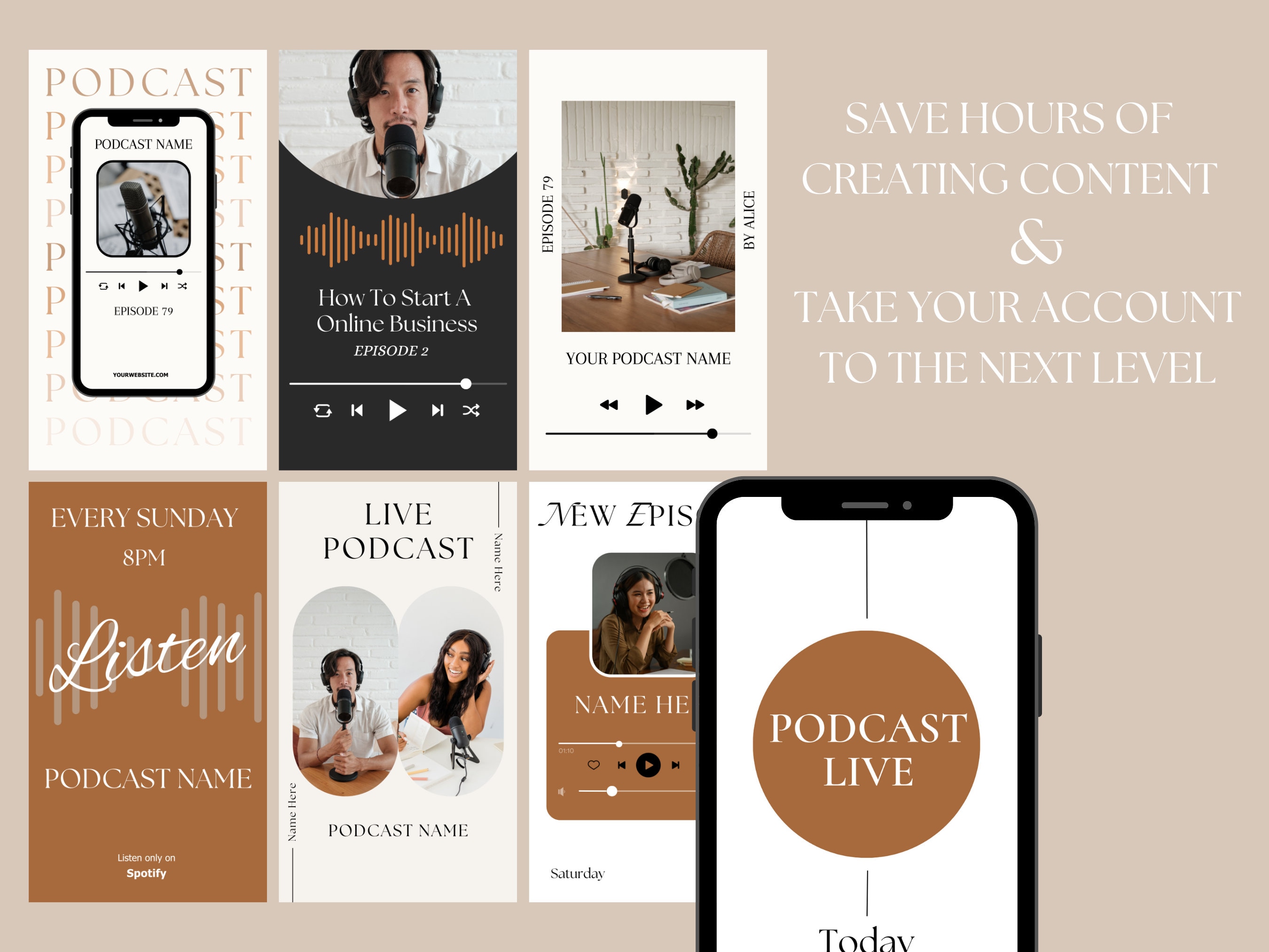 Instagram Reel Templates | Podcast Reel Covers | Reel Cover Template ...