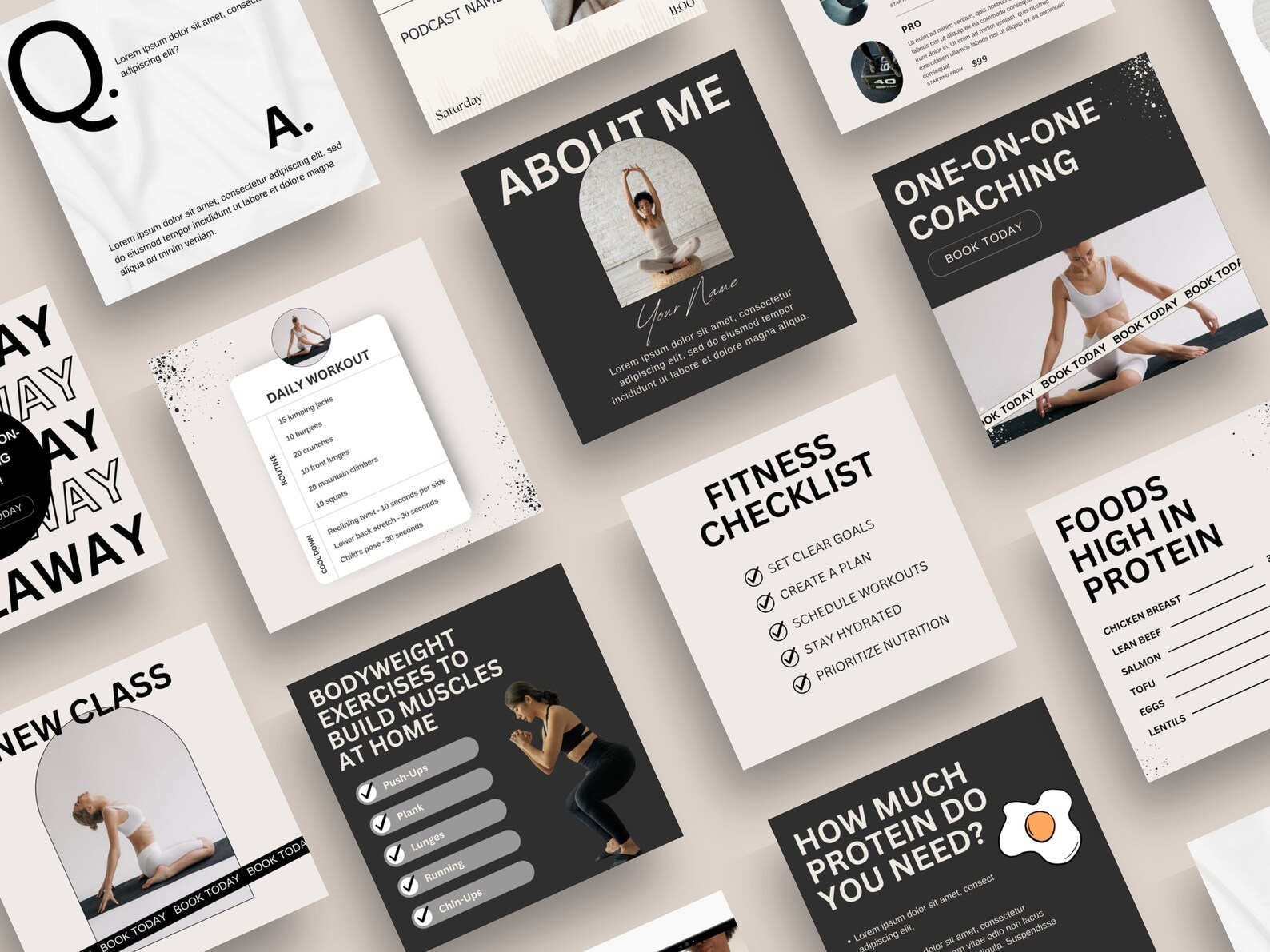 Fitness Coach | Wellness Coach Templates | Instagram Templates | Canva ...