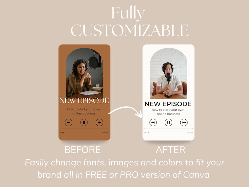 Podcast Instagram Post Reel Templates Podcast Social Media Template ...