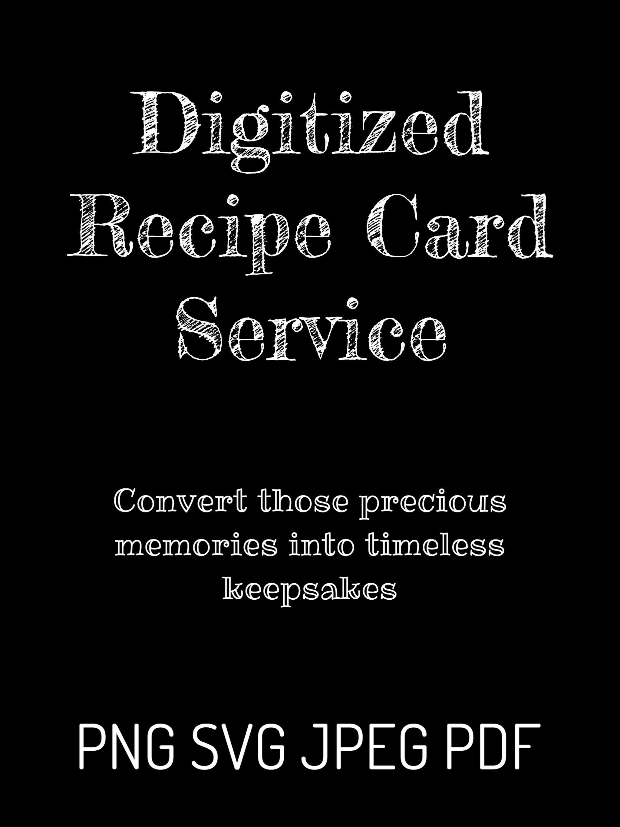 Handwritten Cursive Recipe Card Tracing Service Recipe Png Svg Recipe ...