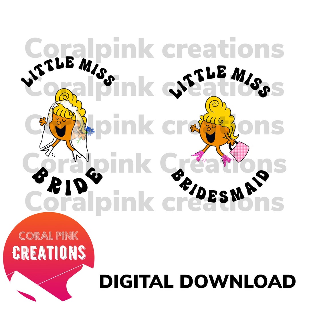 Bachelorette Png Little Miss Bride Bridesmaids Bridal Party Shirts ...
