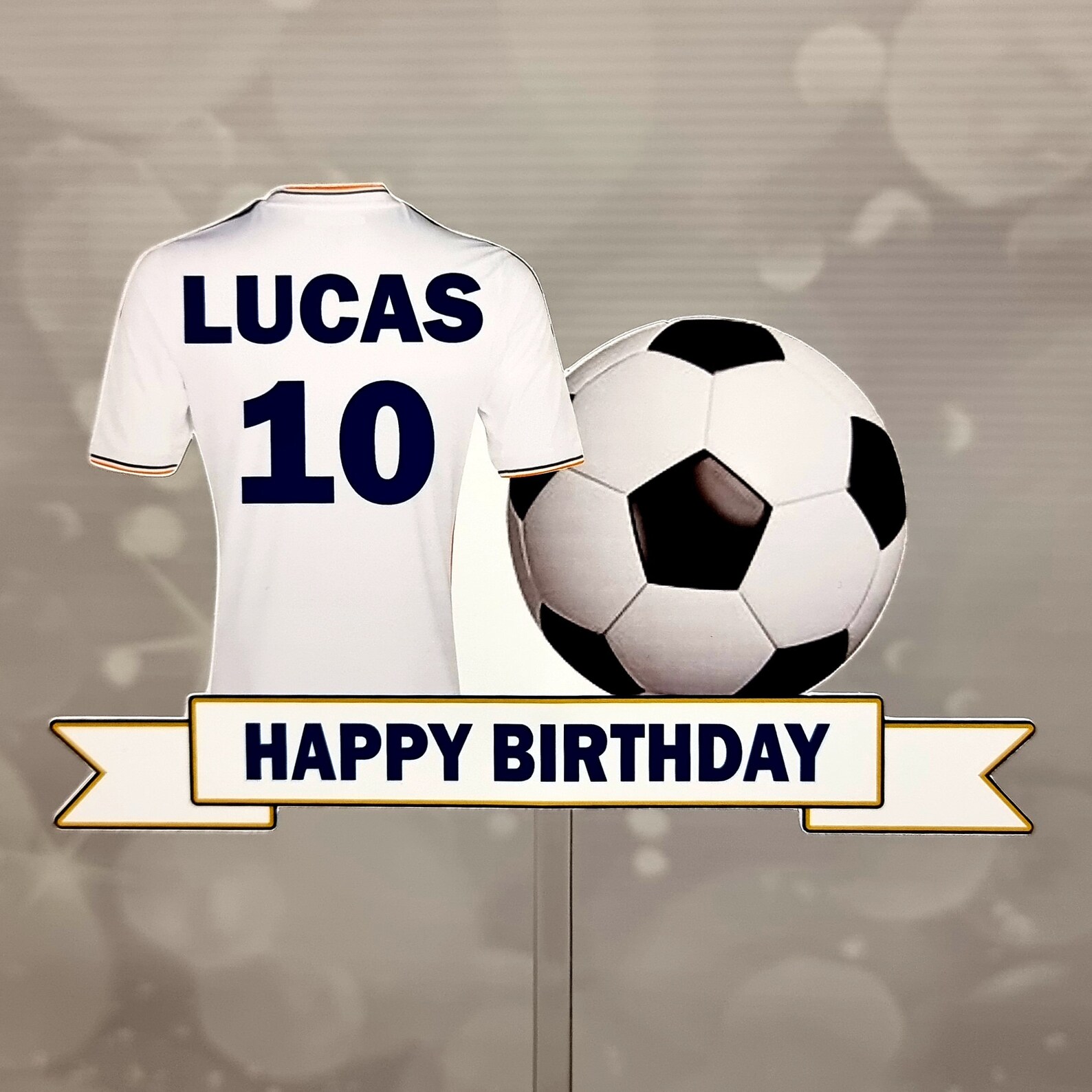 Real Madrid Inspired Football Cake Topper - Etsy