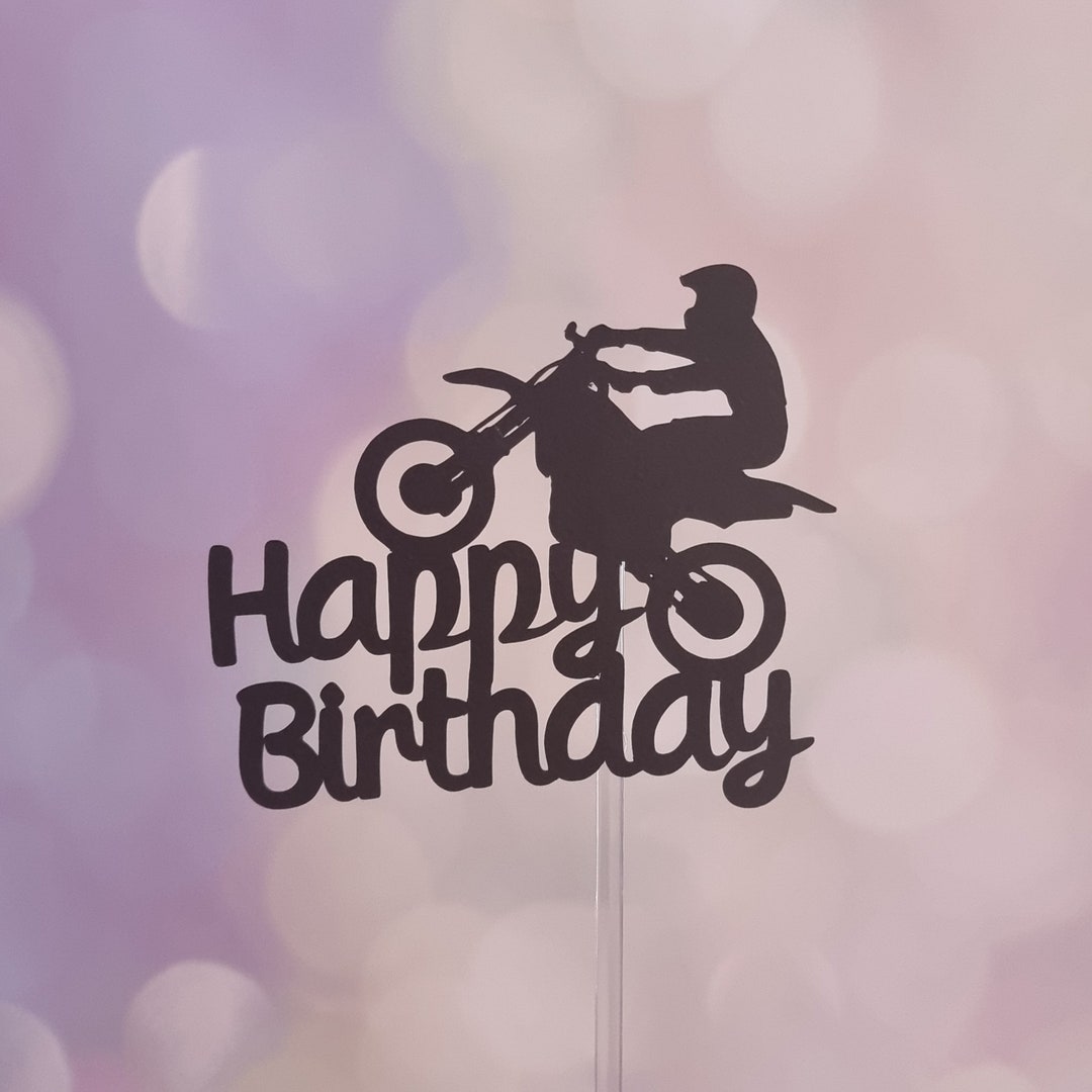 Motocross Cake Topper - Etsy