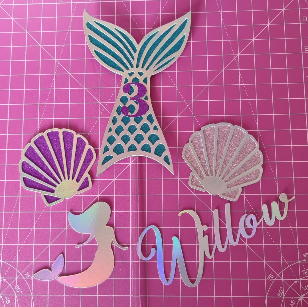 Mermaid Cake Topper Set - Etsy