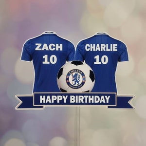 Chelsea Inspired Football Cake Topper - Etsy