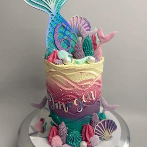 Mermaid Cake Topper Set - Etsy