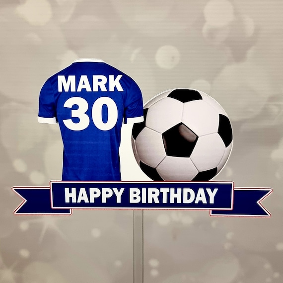 Ipswich Town Inspired Football Cake Topper - Etsy UK