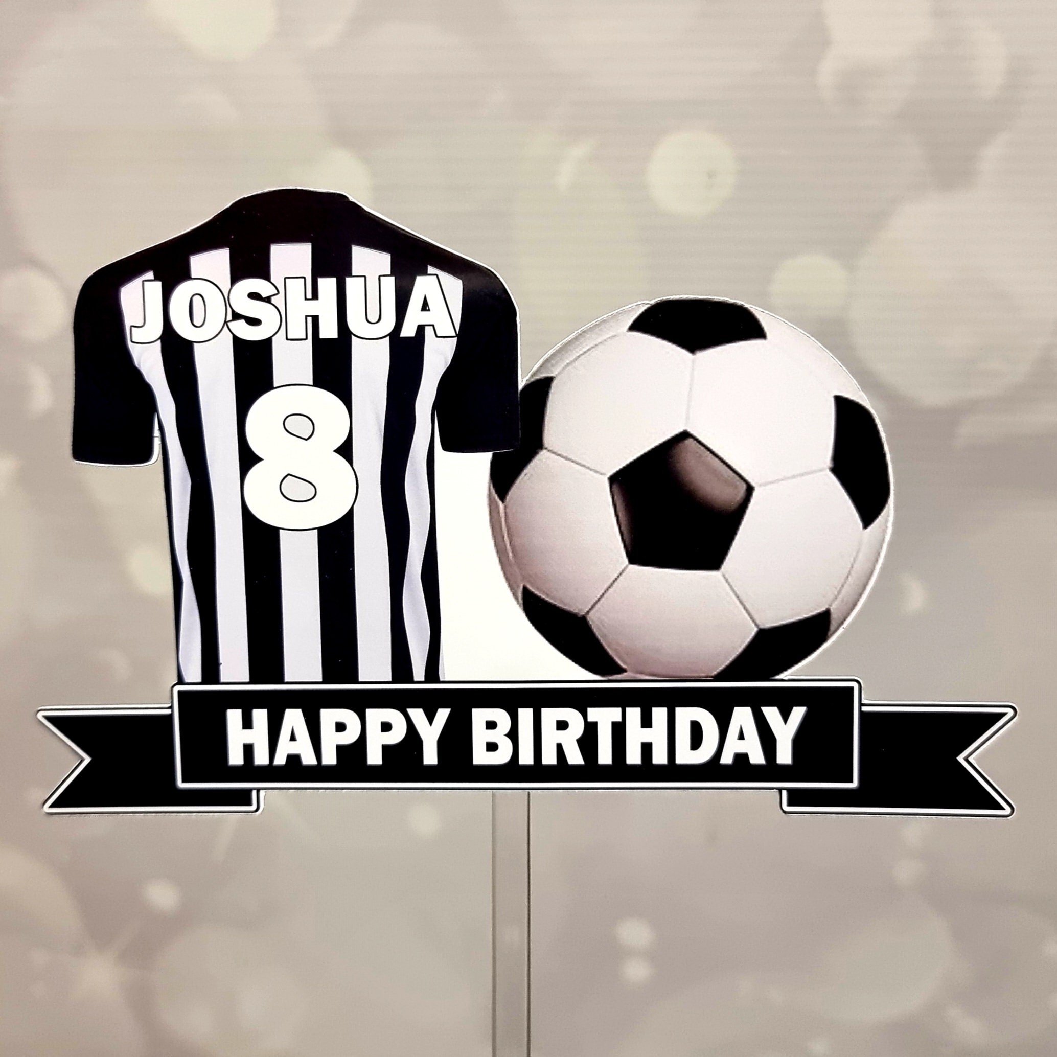 Newcastle United Inspired Football Cake Topper - Etsy