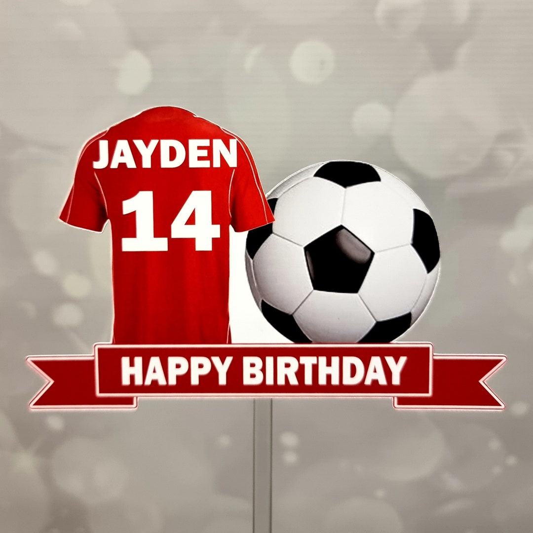 Liverpool Inspired Football Cake Topper - Etsy