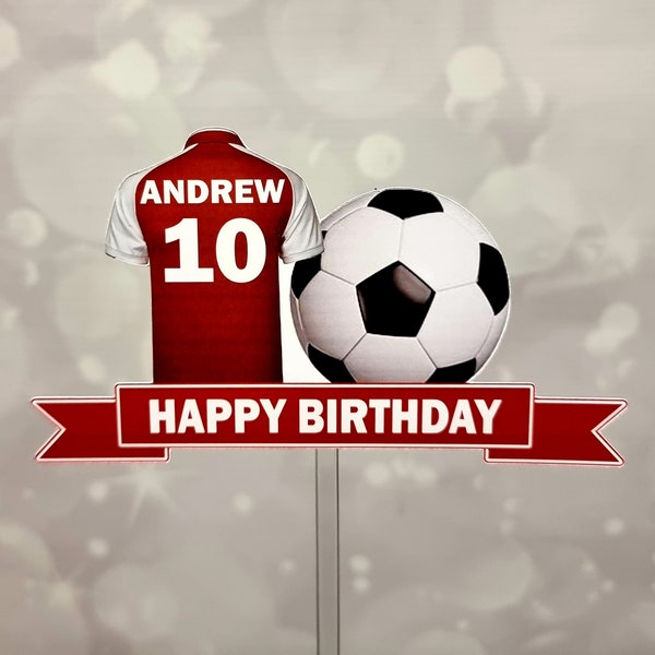 Football Arsenal Cake Topper - Etsy UK