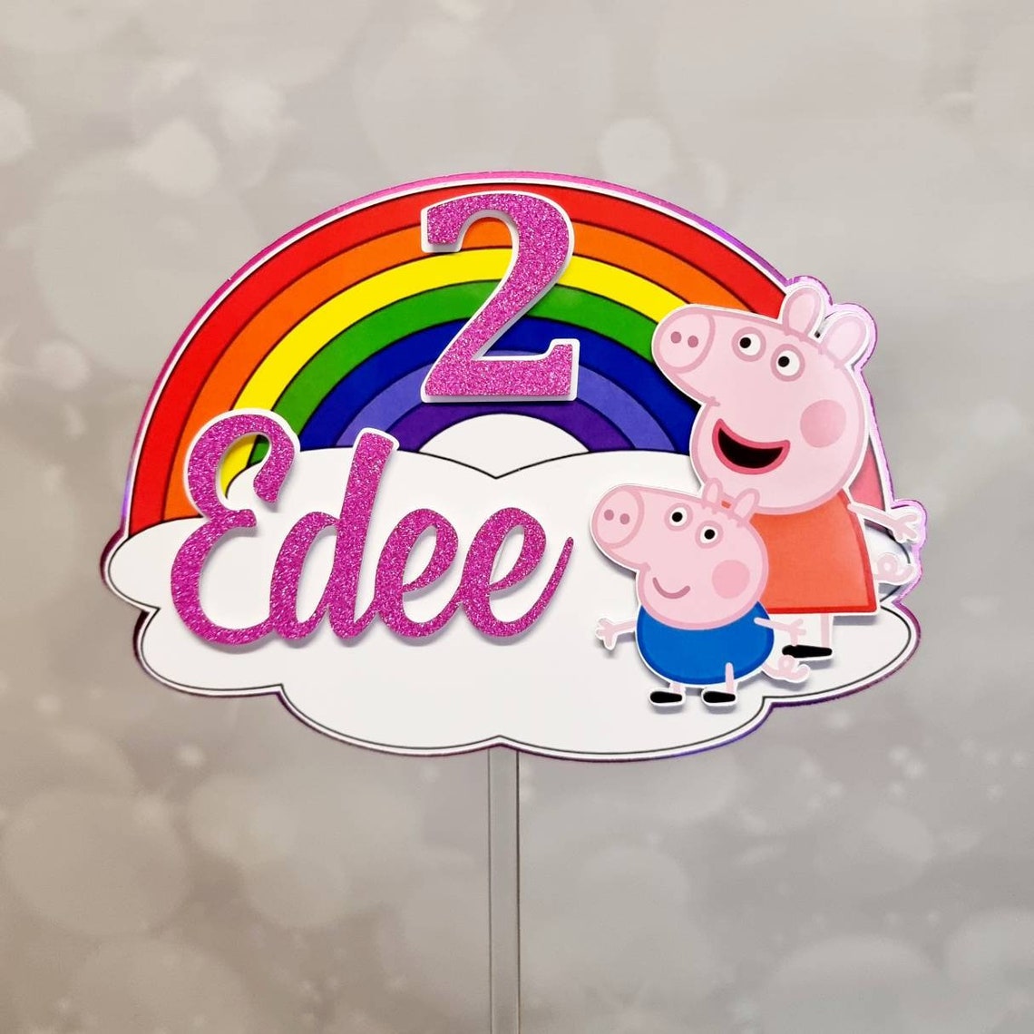 Peppa Pig Cake Topper - Etsy