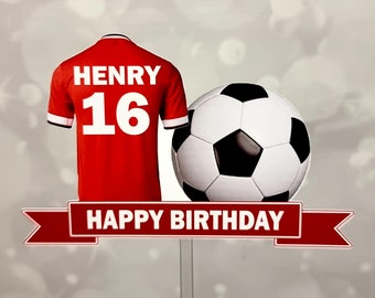 Arsenal Inspired Football Cake Topper - Etsy