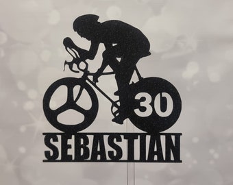 Personalised Cake Topper Bike / Cycling / Cyclist - Etsy UK