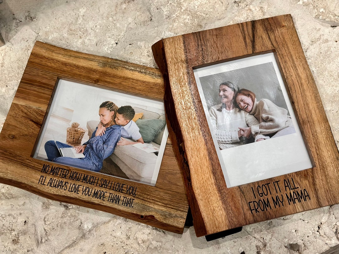 Personalized Live Edge Picture Frame I Engagement Gift I 5th - Etsy