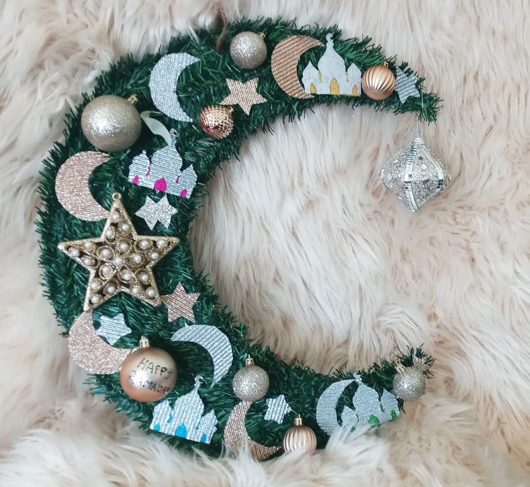 Ramadan Crescent Moon, Ramadan Decoration, Ramadan Wreath, Eid ...