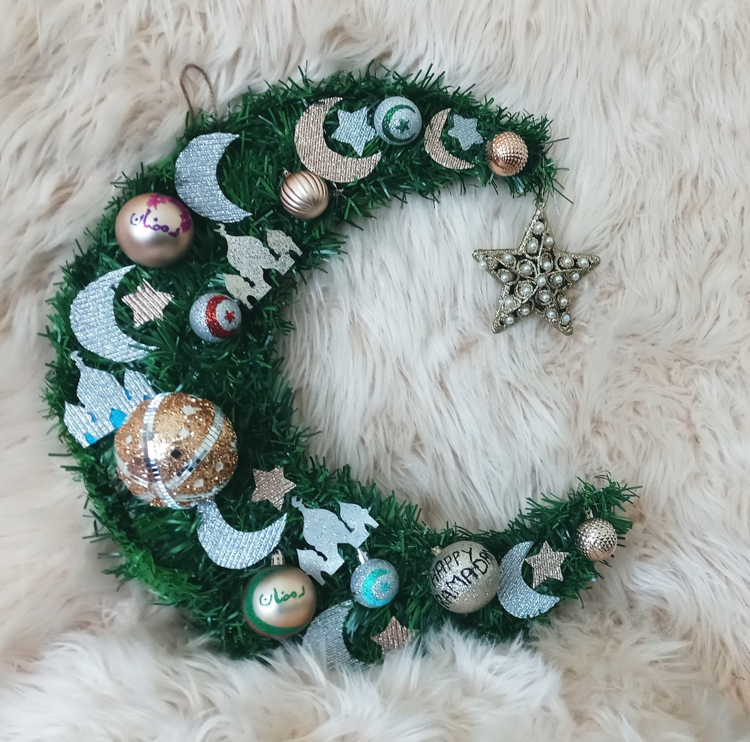 Ramadan Crescent Moon, Ramadan Decoration, Ramadan Wreath, Eid ...