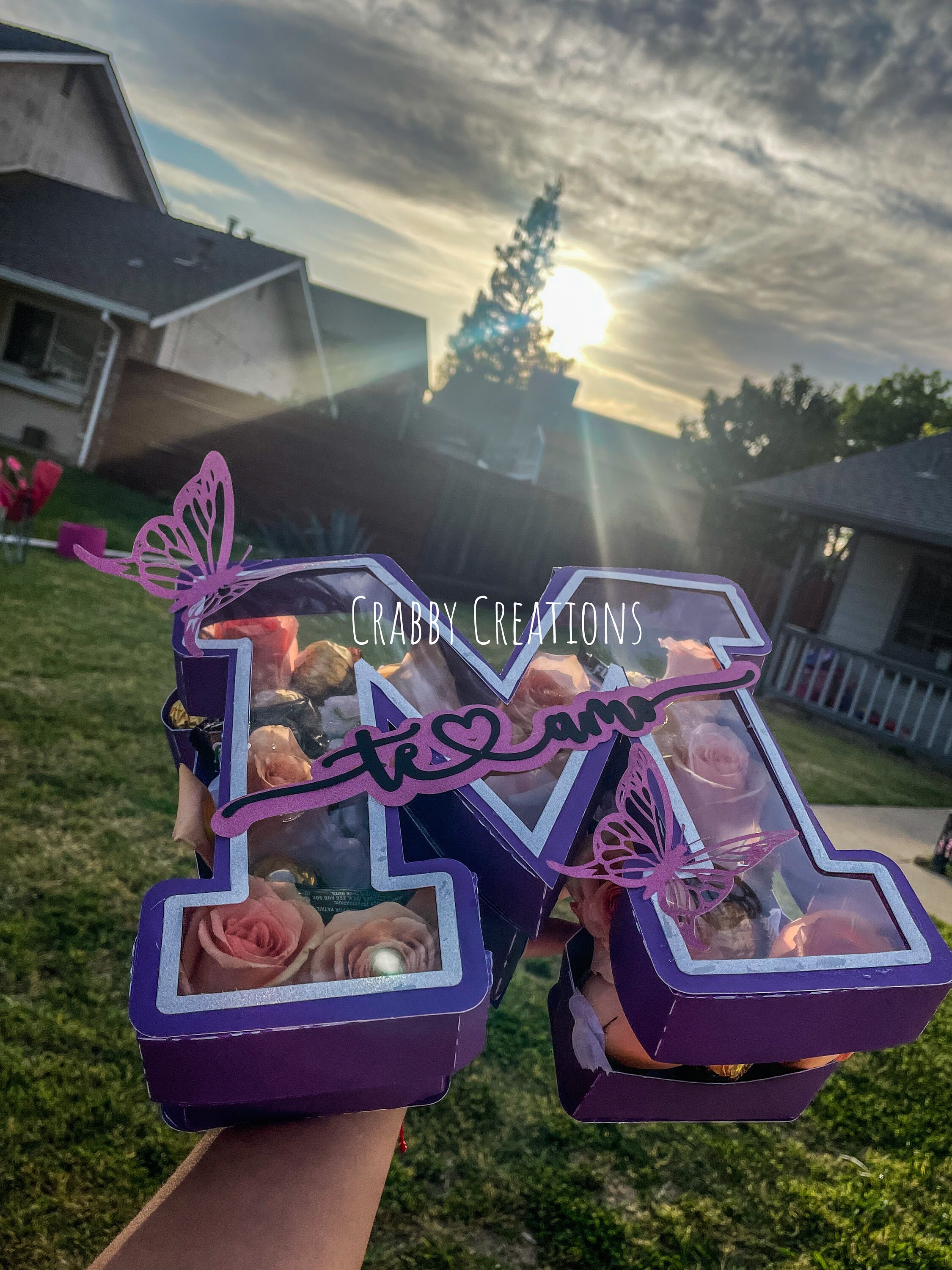 Letter M Boxcaja Mom Mom Box Letra M Varsity Días De Las - Etsy