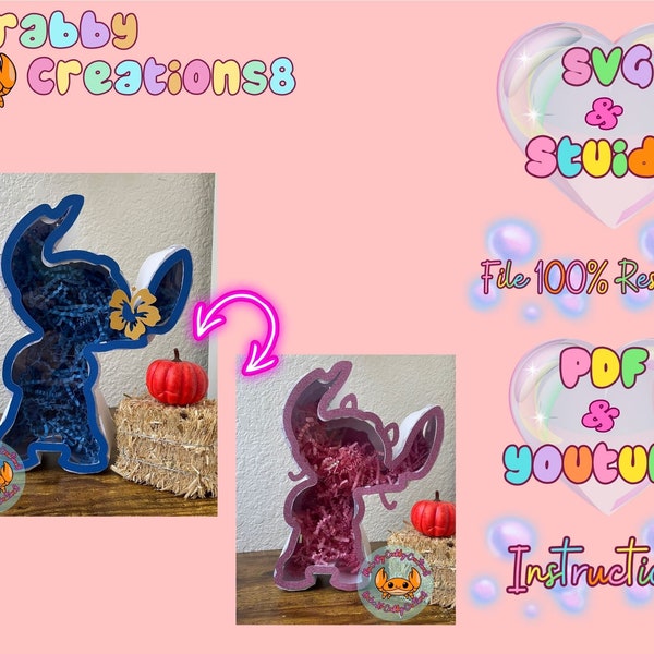 Stitch Shadow Box Svg - Etsy UK