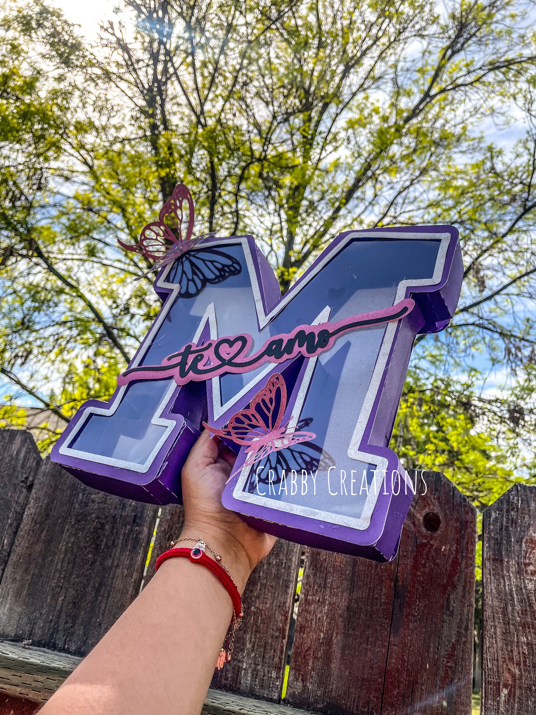 Letter M Boxcaja Mom Mom Box Letra M Varsity Días De Las - Etsy