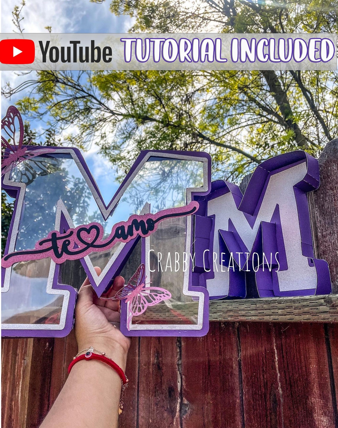 Letter M Boxcaja Mom Mom Box Letra M Varsity Días De Las - Etsy