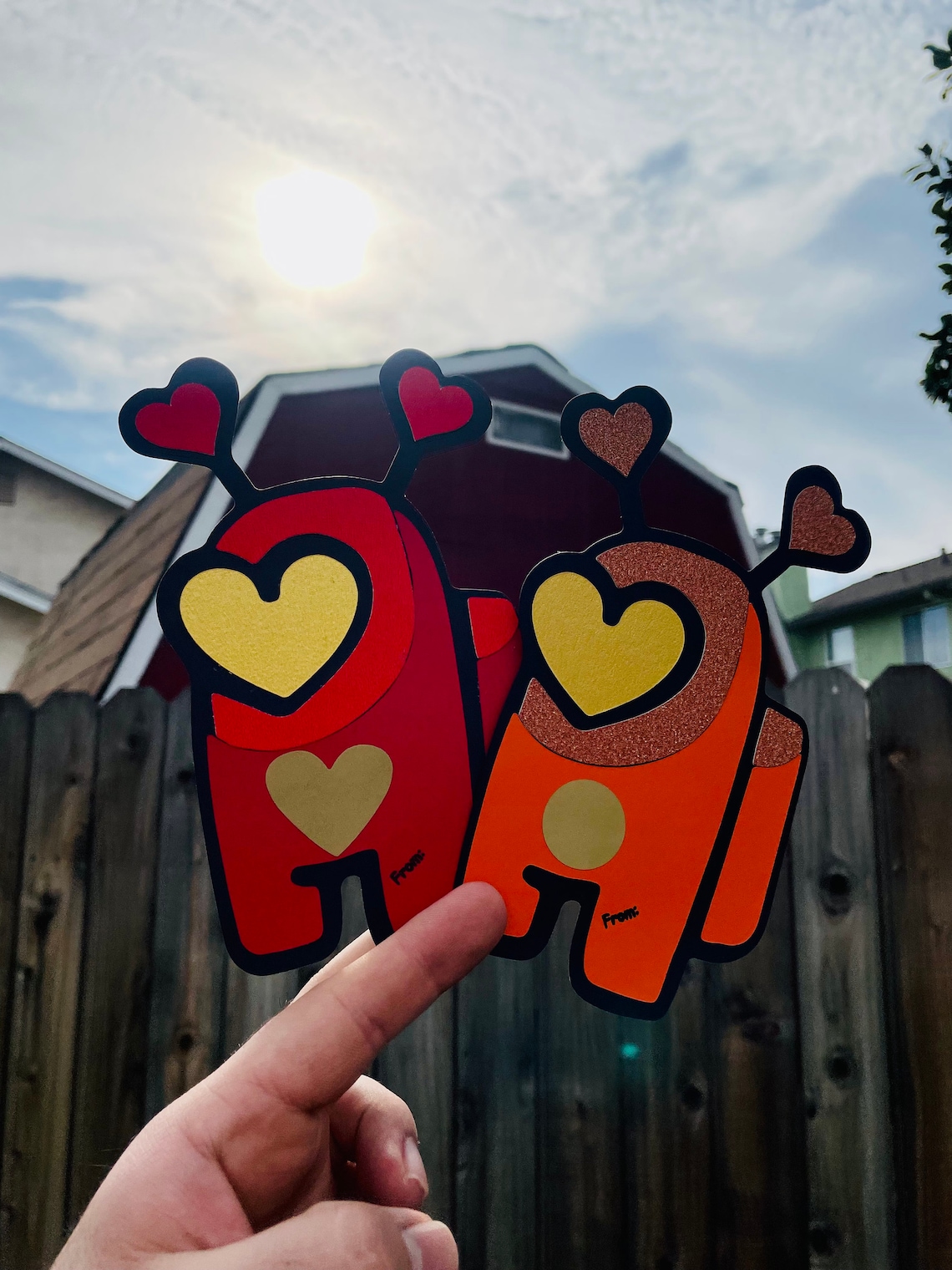 Among Us Valentines Day Card Svg PDFSVG STUDIO File. Among | Etsy