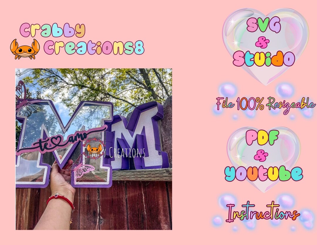 Letter M Box,caja Mom, Mom Box, Letra M Varsity, Días De Las Madre Caja ...