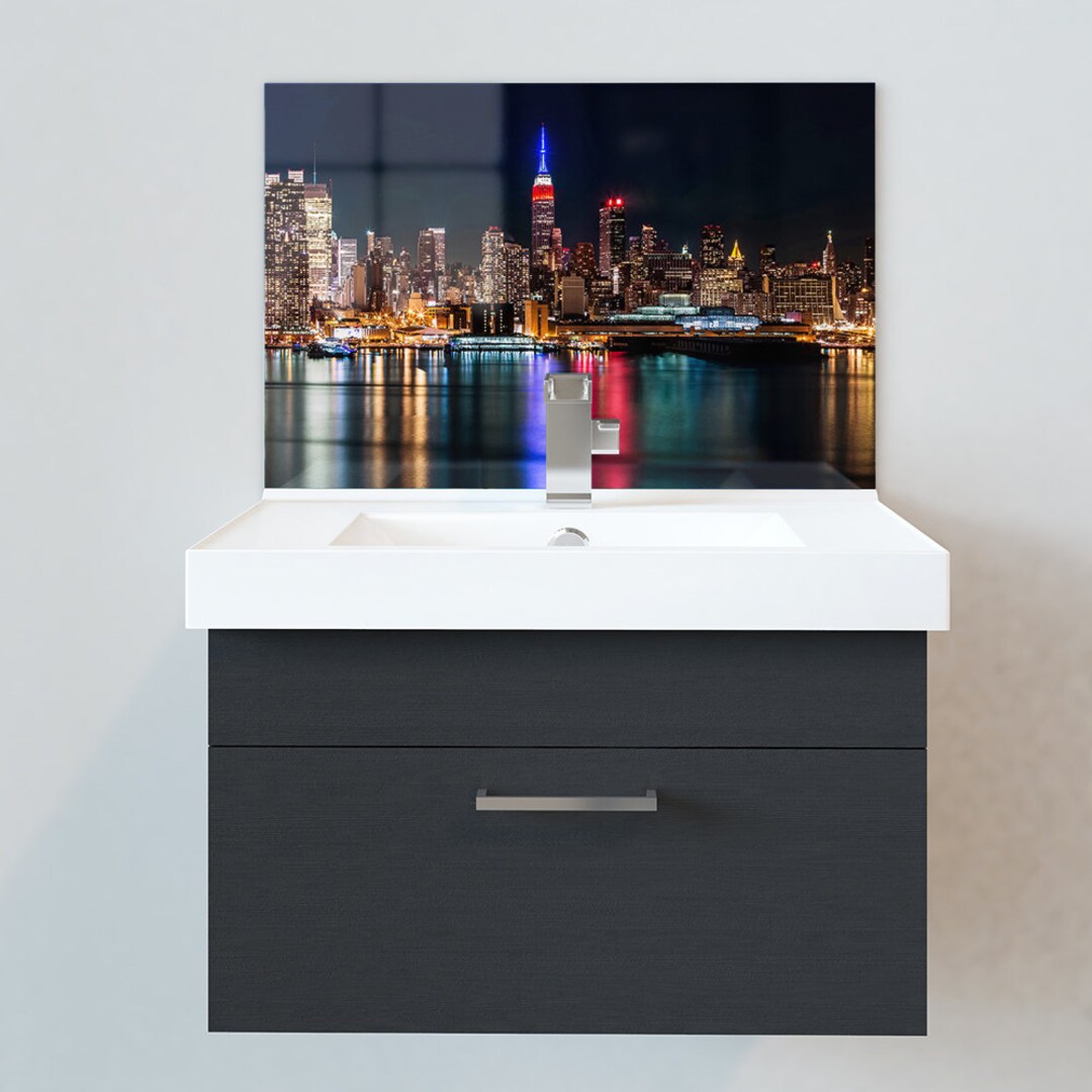 Bathroom Splashbacks Sink Splashbacks By Nighttime Skyline - Etsy