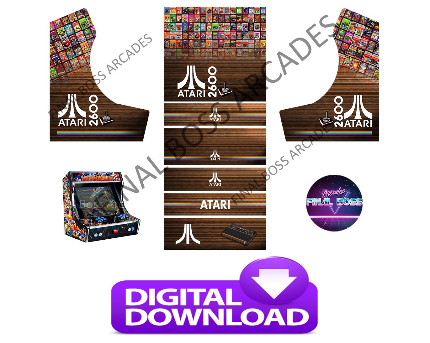 Bartop Arcade Cabinet Artwork Graphics - Atari Theme - Etsy