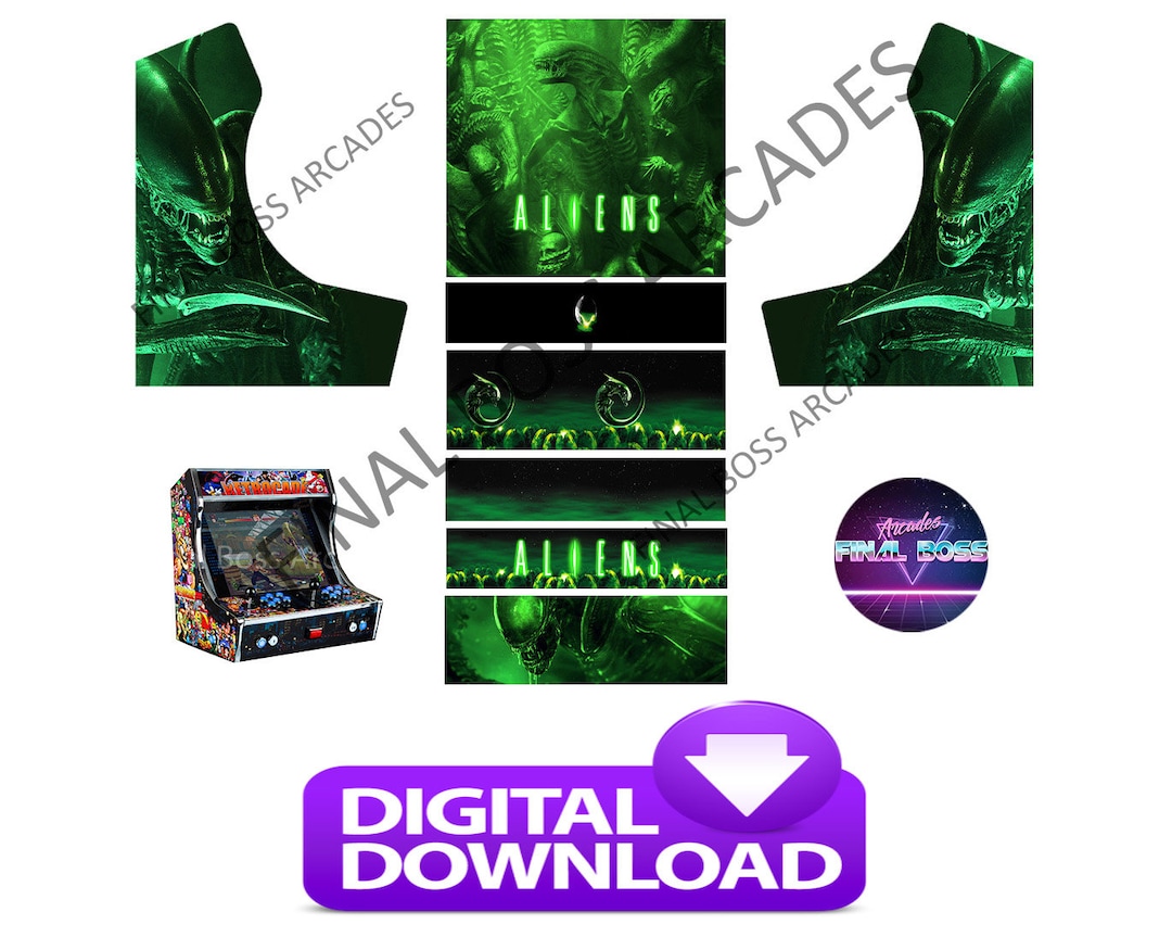Bartop Arcade Cabinet Artwork Graphics - Aliens Theme - Etsy