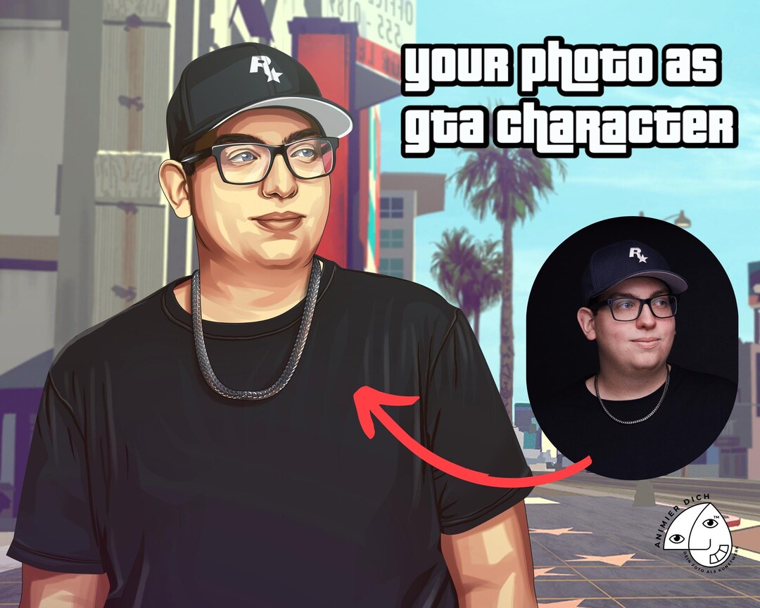 Personalized GTA Portrait Customized GTA Drawing Handmade - Etsy