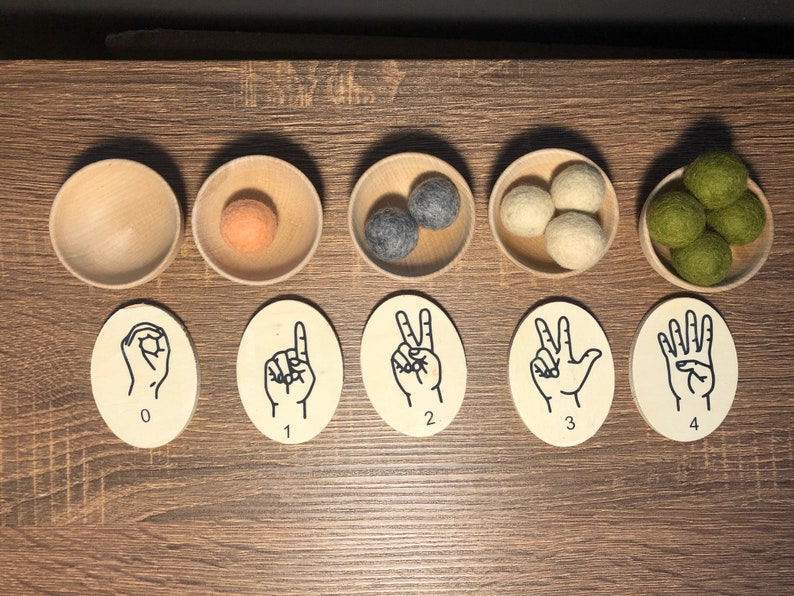 0- 12 Wooden ASL Numbers Only - Etsy