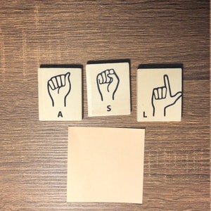 ASL Wooden Alphabet - Etsy