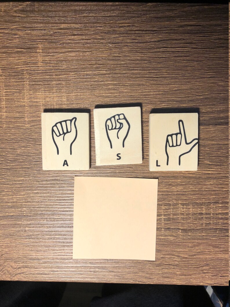 ASL Wooden Alphabet - Etsy