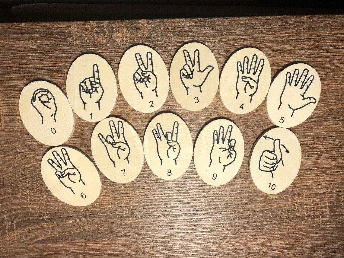 0- 12 Wooden ASL Numbers Only - Etsy