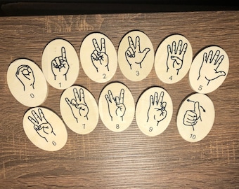 Wood Asl Numbers - Etsy