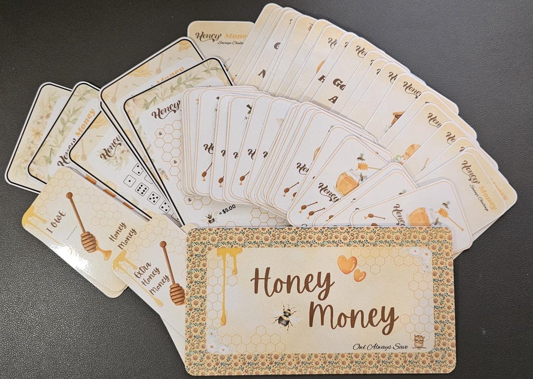 Honey Money Savings Challenge Box - Physical - Etsy