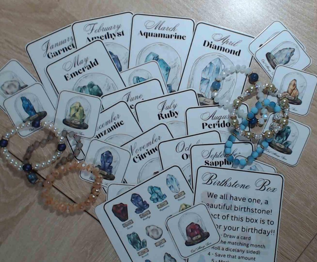 Birthstone Box Savings Challenge - Physical Copy - Etsy