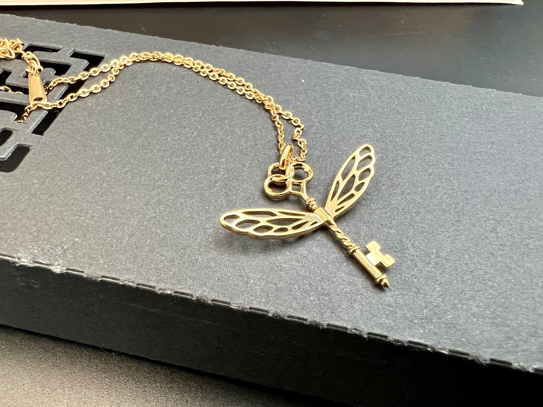 Flying Key 18K Gold Plated Necklace - Etsy