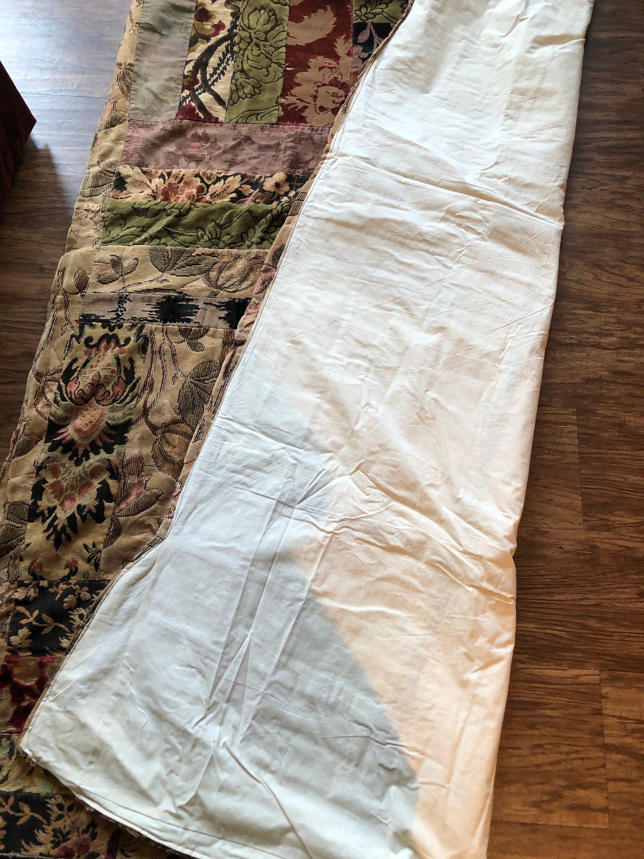 Vintage Brocade Quilt - Etsy