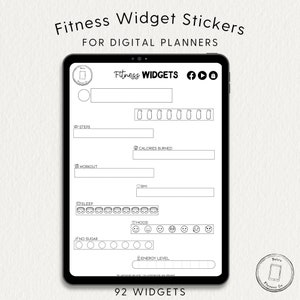 FITNESS WIDGET GOODNOTES Stickers, Workout Tracker Digital Stickers ...