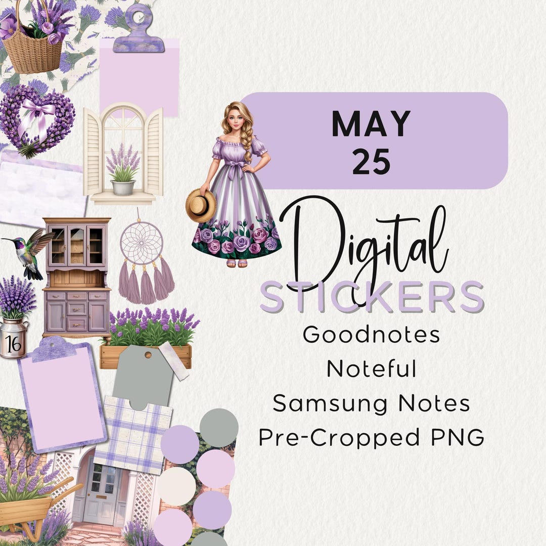 May DIGITAL PLANNER STICKERS, Goodnotes Noteful Samsung Notes Png ...