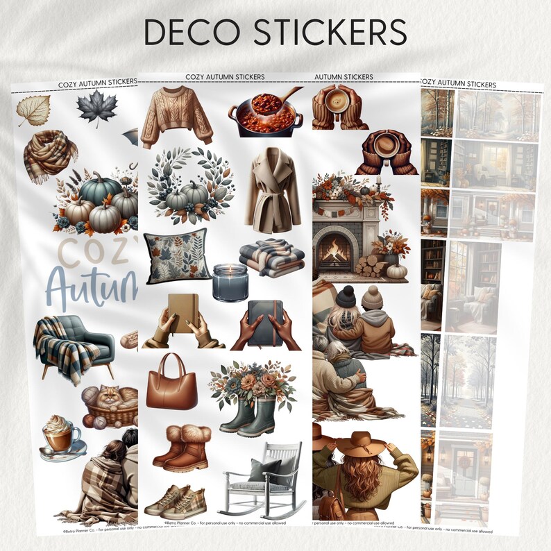 COZY AUTUMN Digital Planner Stickers Goodnotes Noteful Samsung Notes ...