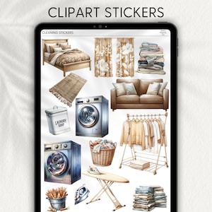 CLEANING Digital Planner Stickers Chores Goodnotes Noteful Png - Etsy