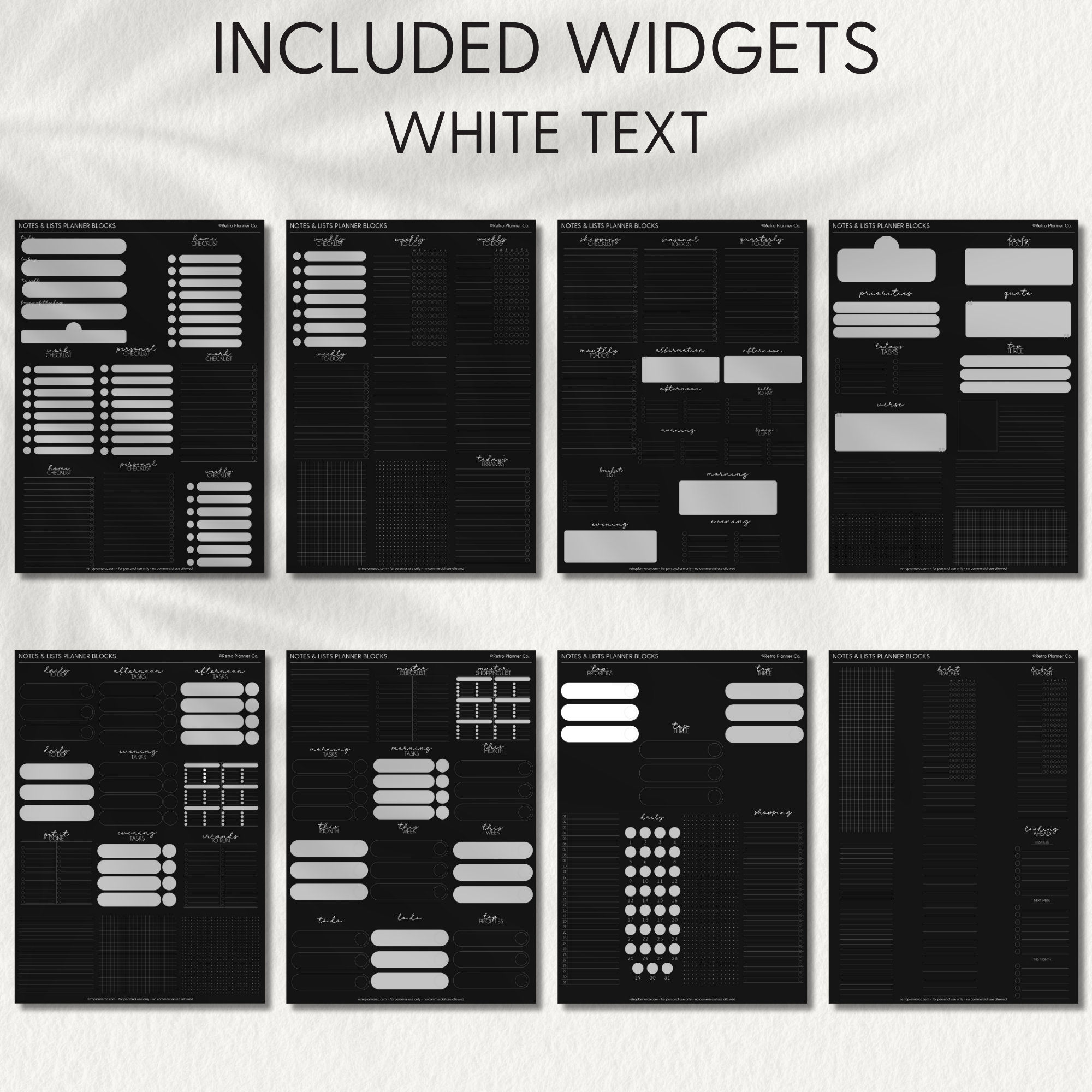 NOTES and LISTS WIDGETS Goodnotes Noteful Samsung Notes iPad Android ...