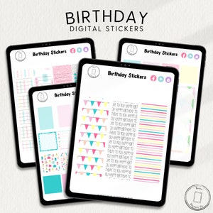 Cute BIRTHDAY DIGITAL STICKERS Noteful Goodnotes Samsung Notes Png ...