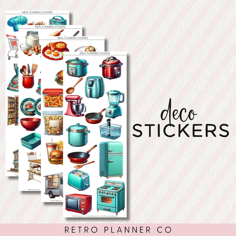MEAL PLANNING Digital Planner Stickers Noteful Goodnotes Samsung Notes ...