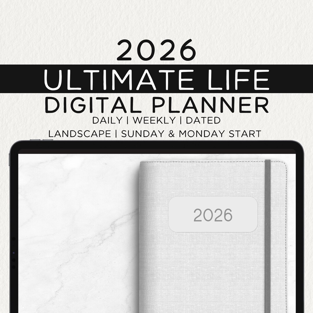 2026 Ultimate Life Digital Planner Dated Noteful Goodnotes Sunday ...