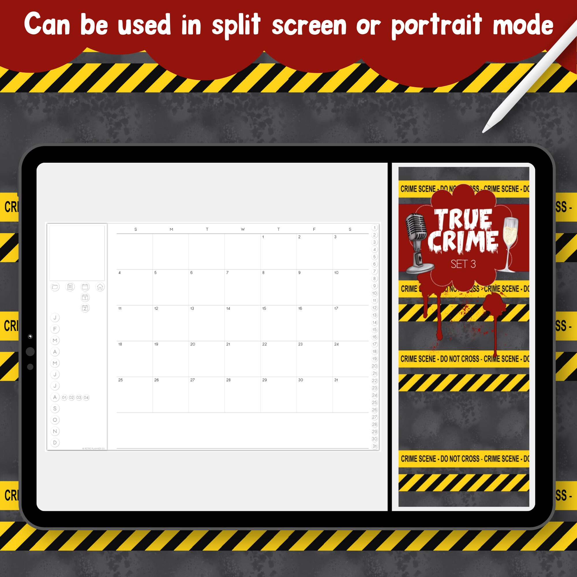 TRUE CRIME Digital STICKERS for Goodnotes Individual Pngs - Etsy