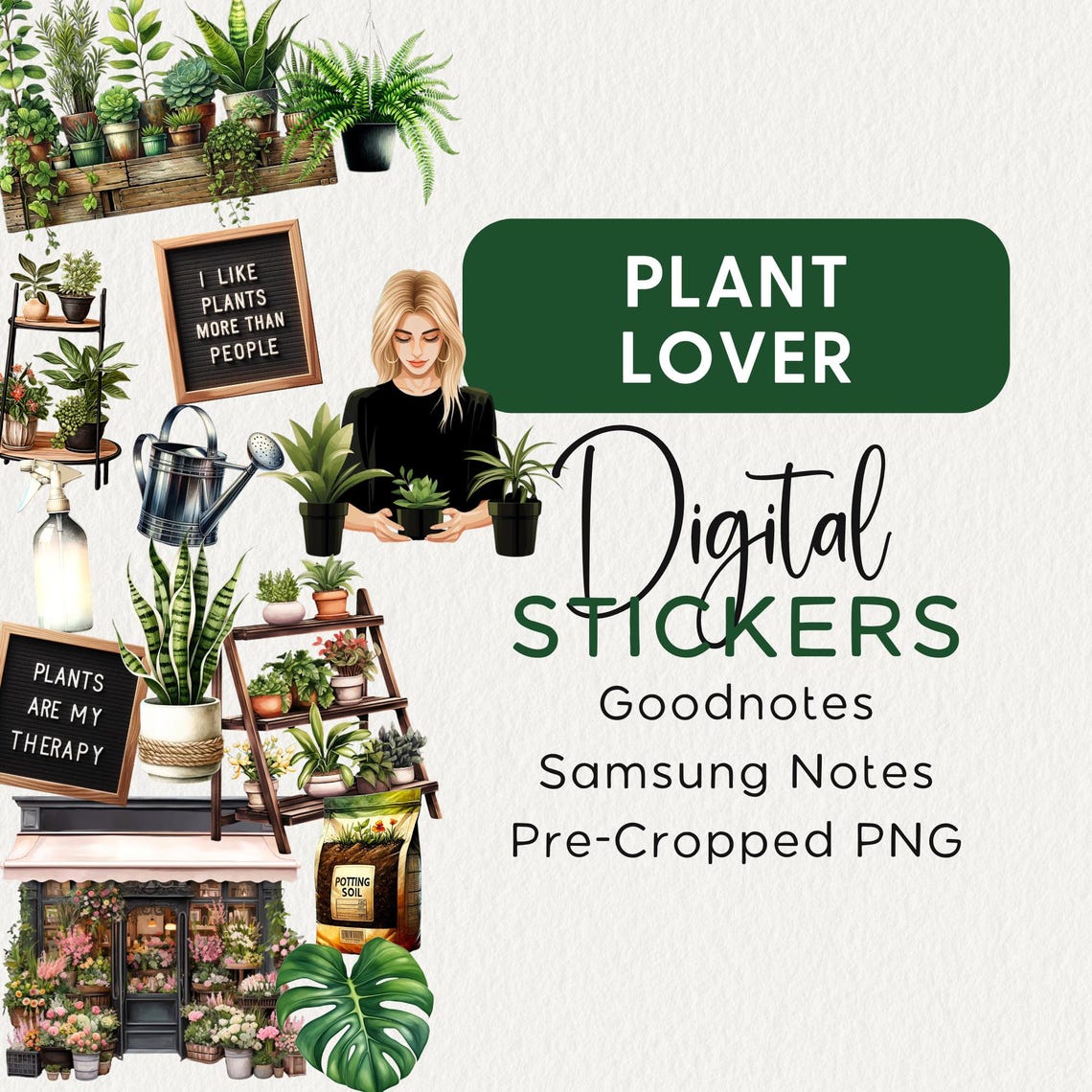 PLANTS Digital Planner Stickers Goodnotes Noteful Samsung Notes Png ...