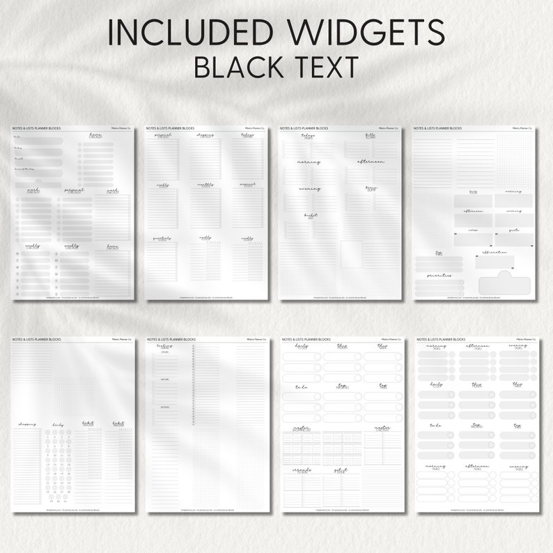 NOTES and LISTS WIDGETS Goodnotes Noteful Samsung Notes iPad Android ...